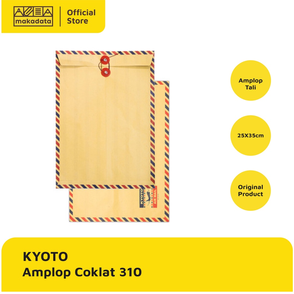 Jual ENVELOPE / AMPLOP COKLAT AIRMAIL KYOTO TALI 310 MURAH | Shopee ...
