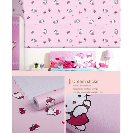 Jual Wallpaper Dinding Hello Kitty - Hkpetit LIMITED | Shopee Indonesia