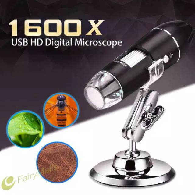 Jual Digital USB Microscope 2MP CMOS 8 LED 40-500 1000X 1600X Zoom ...