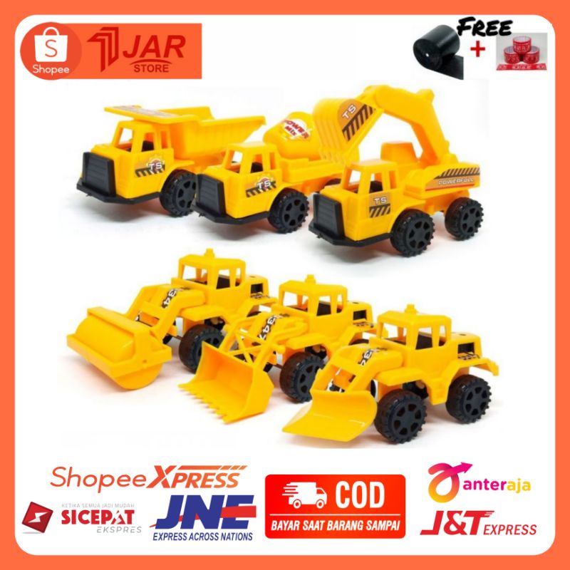 Jual Mainan Mobil Mobilan / Mainan Anak / Mobilan Kontruksi Set 6 Pcs ...