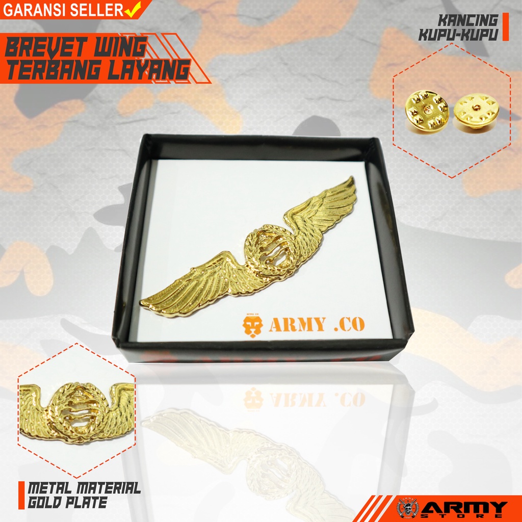 Jual brevet/ wing emblem terbang layang TNI AU | Shopee Indonesia