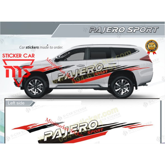 Jual SIDE DECAL PAJERO SPORT STICKER STIKER MOBIL MITSUBISHI PAJERP ...