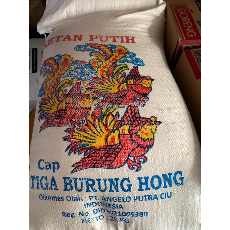 Jual Beras Ketan Cap Tiga Burung Hong 25 KG - GRAB ONLY | Shopee Indonesia