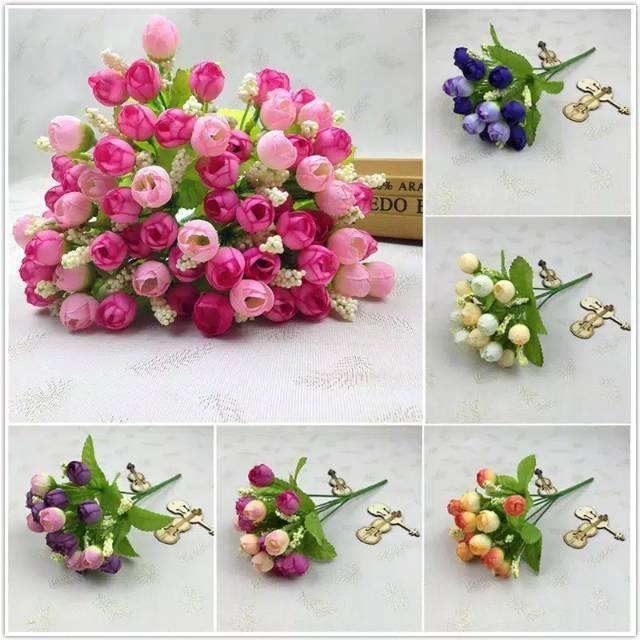 Jual Bunga mawar kecil bulat artificial peony klereng | Shopee Indonesia
