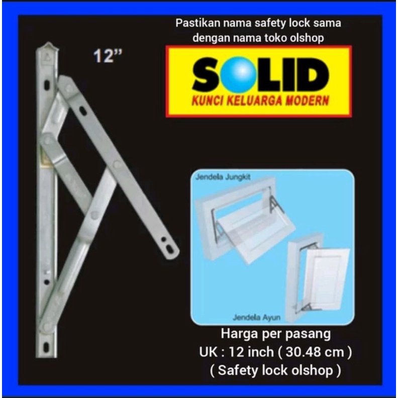 Jual engsel casement 12" solid stainless steel | Shopee Indonesia