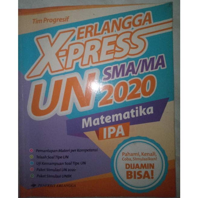 Jual Buku bekas Matematika IPA Erlangga X-Press UN SMA/MA 2020 | Shopee ...