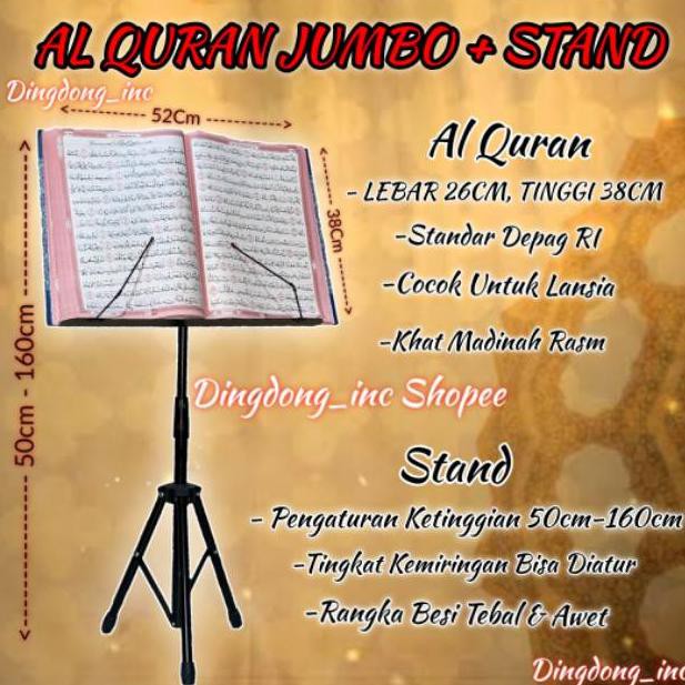 Jual STAND + ALQURAN JUMBO DUDUKAN BESI + AL QURAN LANSIA MUSHAF KABIR ...