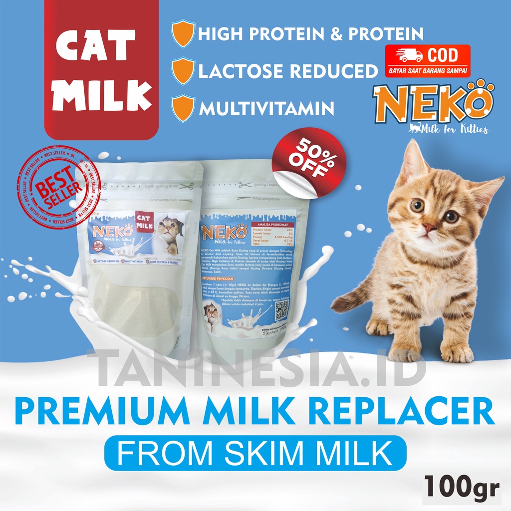 Jual SUSU KUCING NEKO CAT MILK 100GRAM SUSU BAYI KUCING BARU LAHIR ...