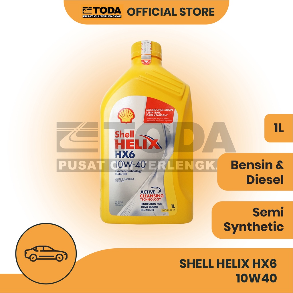 Jual SHELL HELIX HX6 10W40 1L | Shopee Indonesia