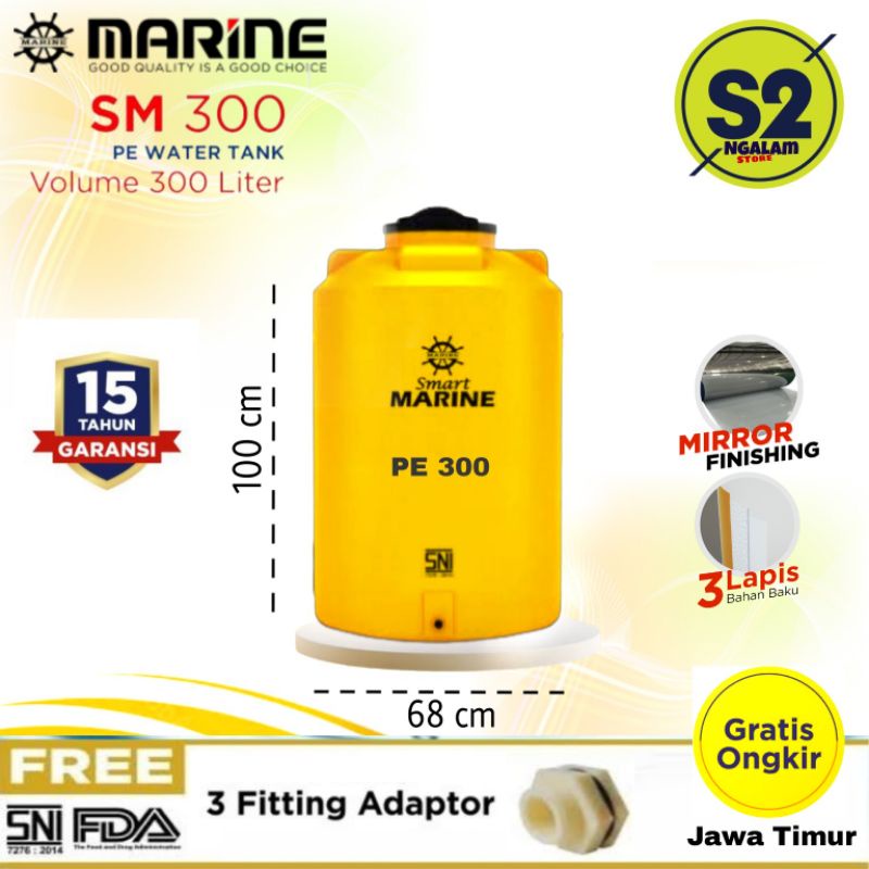 Jual Tandon Air /Toren Air /Tangki Air - MARINE 300 Liter (Invoice ...