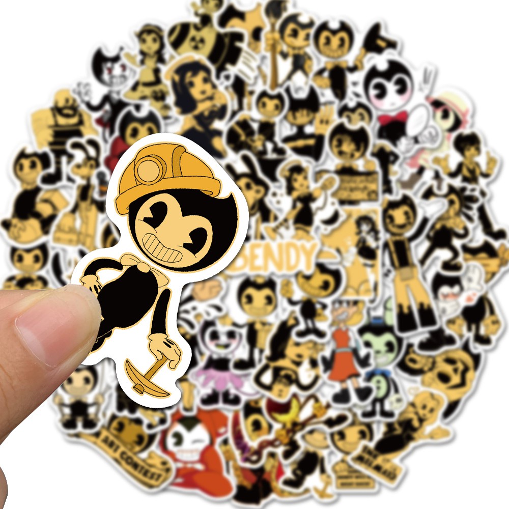 Jual STIKER VINIL ISI 50 PCS BENDY AND THE INK STICKER ANTI AIR ...