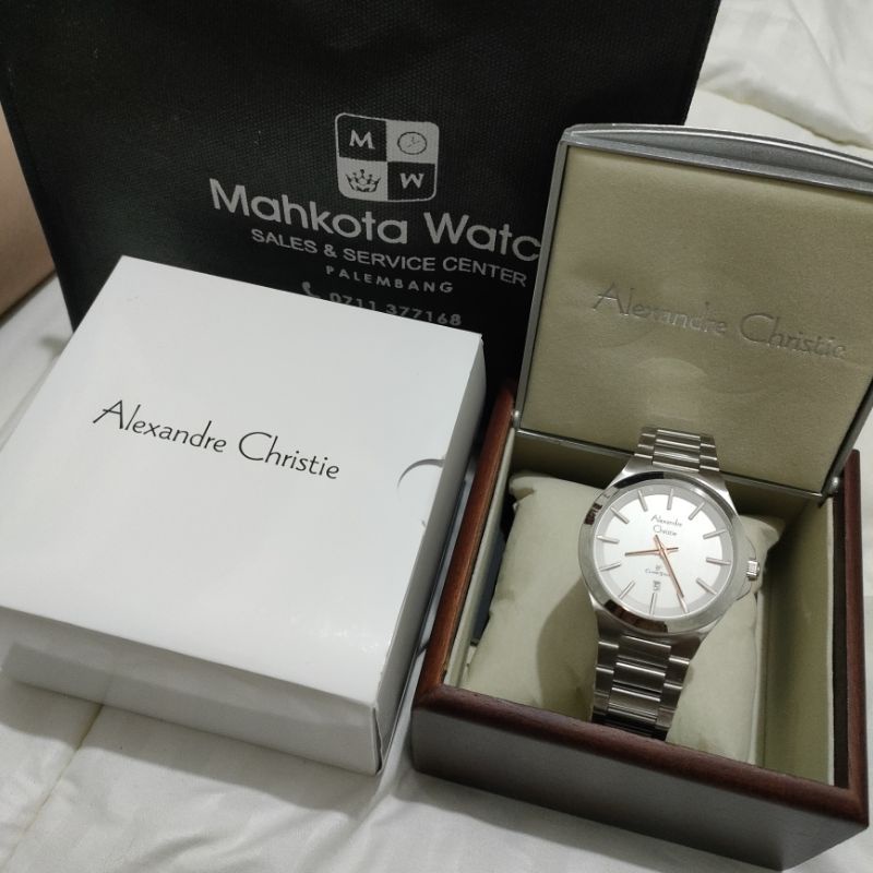Jual jam Alexandre Christie pria classic steel | Shopee Indonesia