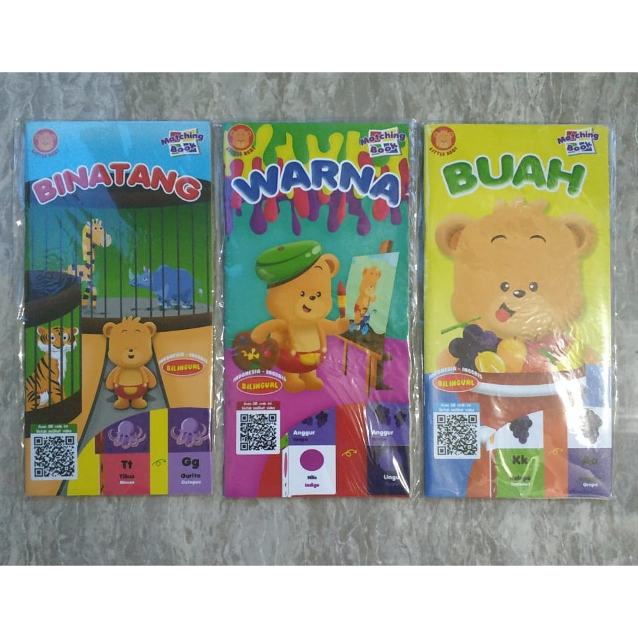 Jual Buku Ukuran Mini Matching Book Bilingual: 123 / Warna / Buah ...
