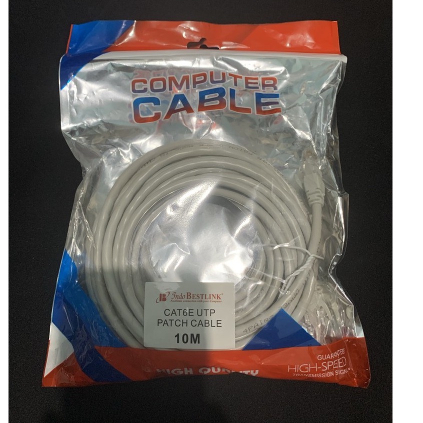 Jual kabel LAN 10M Cat6 UTP Cable LAN 10 meter Cat 6 Bestlink High ...