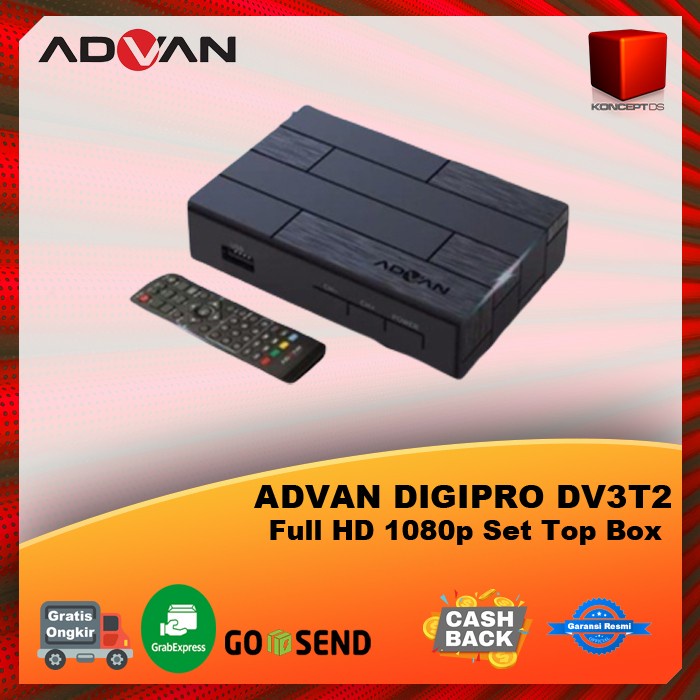 Jual ADVAN DIGIPRO DVBT2 DVB-10KK Full HD 1080p Set Top Box STB Digital ...