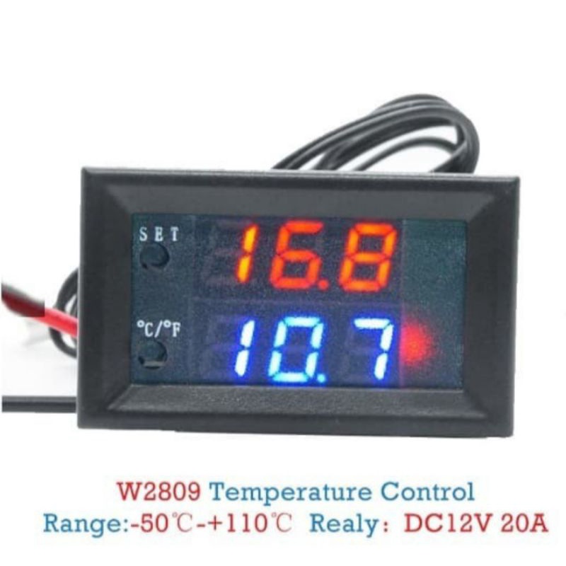 Jual Regulator Thermostat W2809 Pengatur Suhu Digital 12V 20A -50-110 C Adjustable | Shopee ...