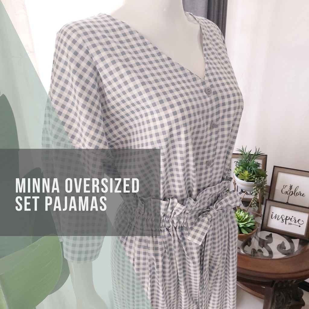Jual Katn Minna Oversized Set - Pajamas | Homedress | Homewear ...
