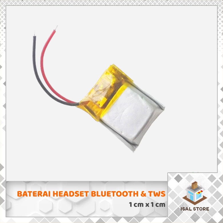 Jual BATERAI HEADSET BLUETOOTH & TWS UKURAN 10mm x 10mm / 1CM x 1CM ...