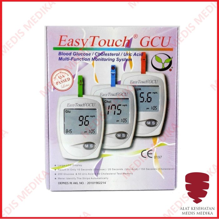Jual Easy Touch Alat Test Glucose Cholesterol Uric Acid EasyTouch GCU ...