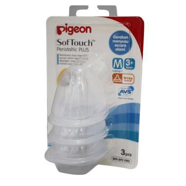 Jual Nipple Wide Neck pigeon Peristaltic Plus isi 3 | Shopee Indonesia
