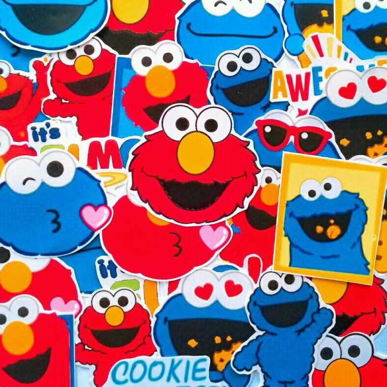 Jual Elmo Cookie Sesame Street Waterproof Sticker Pack include 20 pcs ...