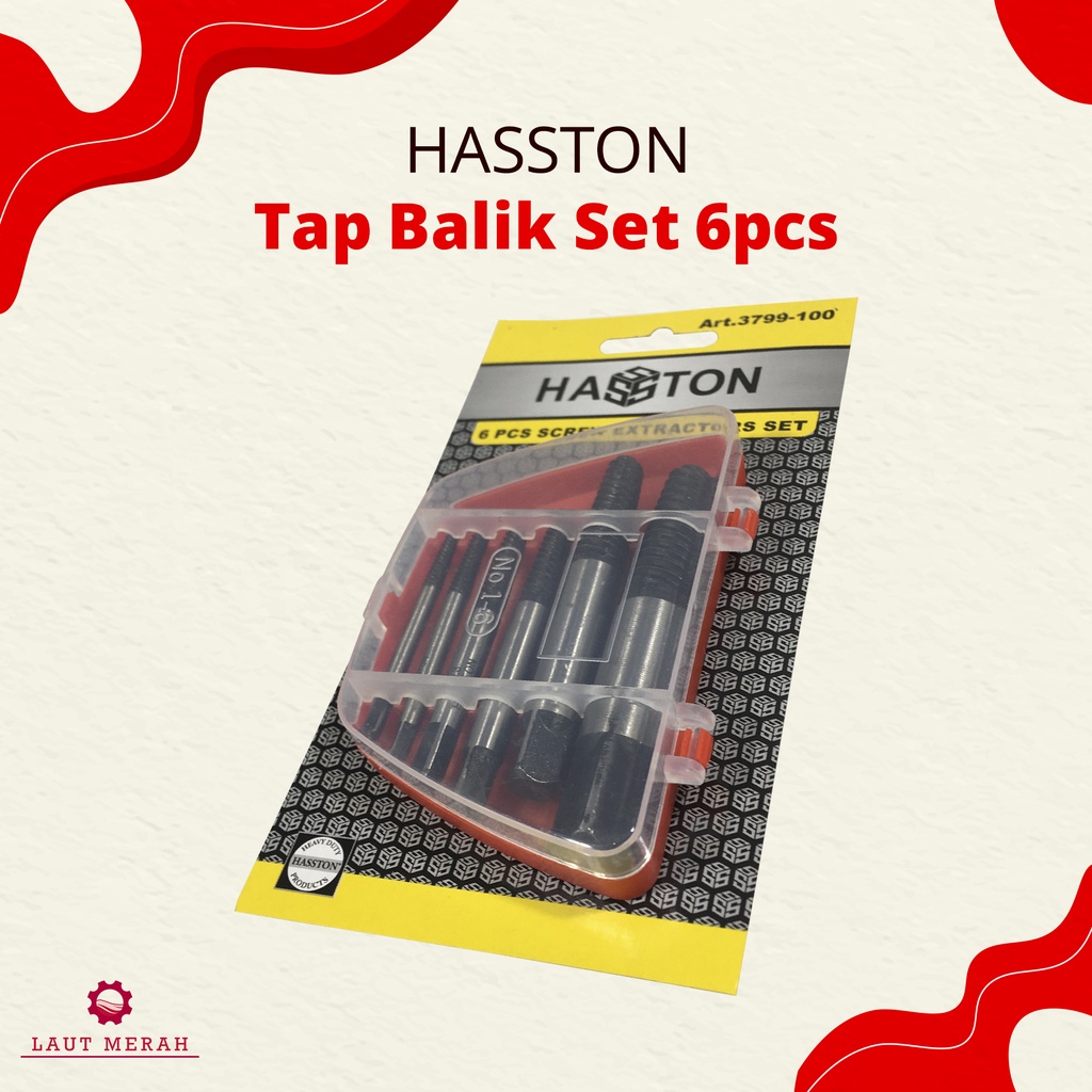 Jual Hasston PROHEX Tap Balik Set 6pc Screw Extractor Set 3799-100 ...