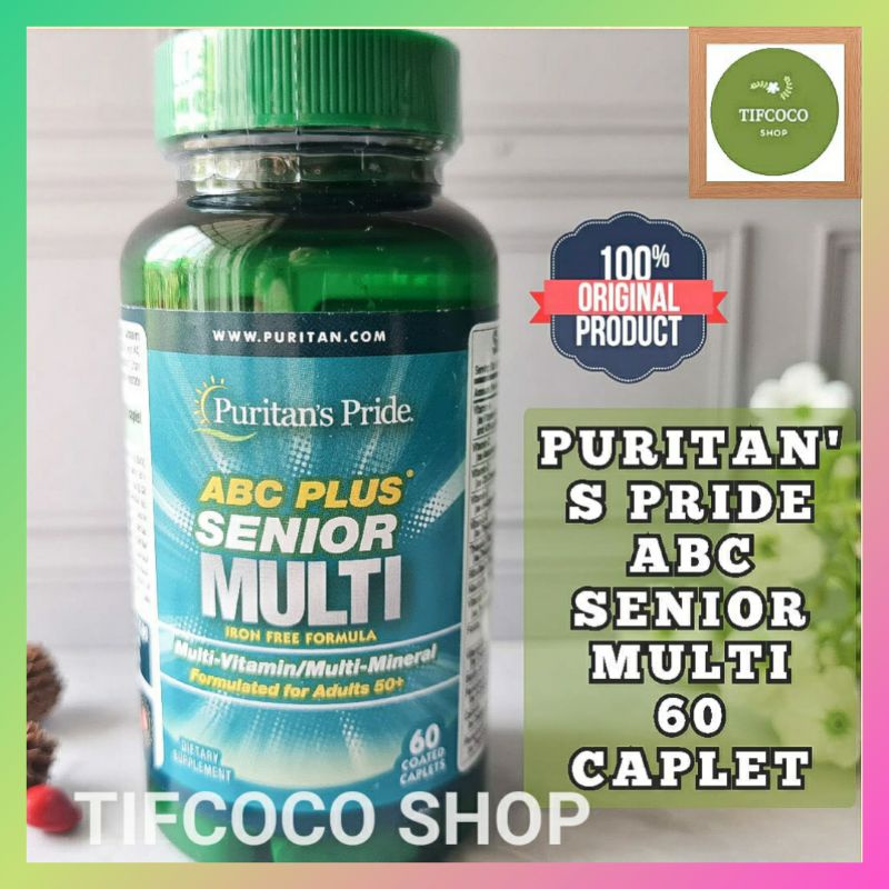 Jual PURITAN PRIDE ABC PLUS SENIOR MULTI 60 C | Shopee Indonesia