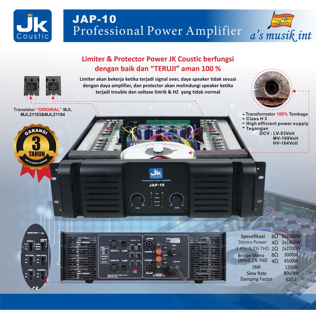Jual Power JAP 10 JK Coustic Power Amplifier | Shopee Indonesia