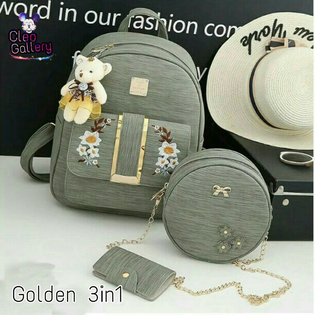 Jual Tas Ransel Mini Gendong 4in1 Golden | Shopee Indonesia