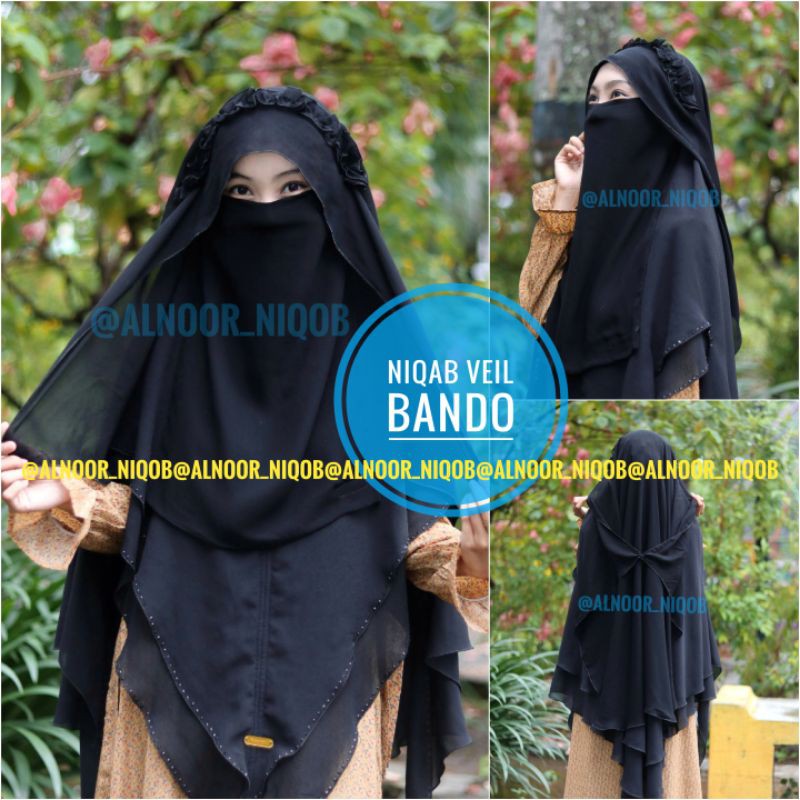 Jual Niqab veil bando. Niqab butterfly. Niqab maheera | Shopee Indonesia