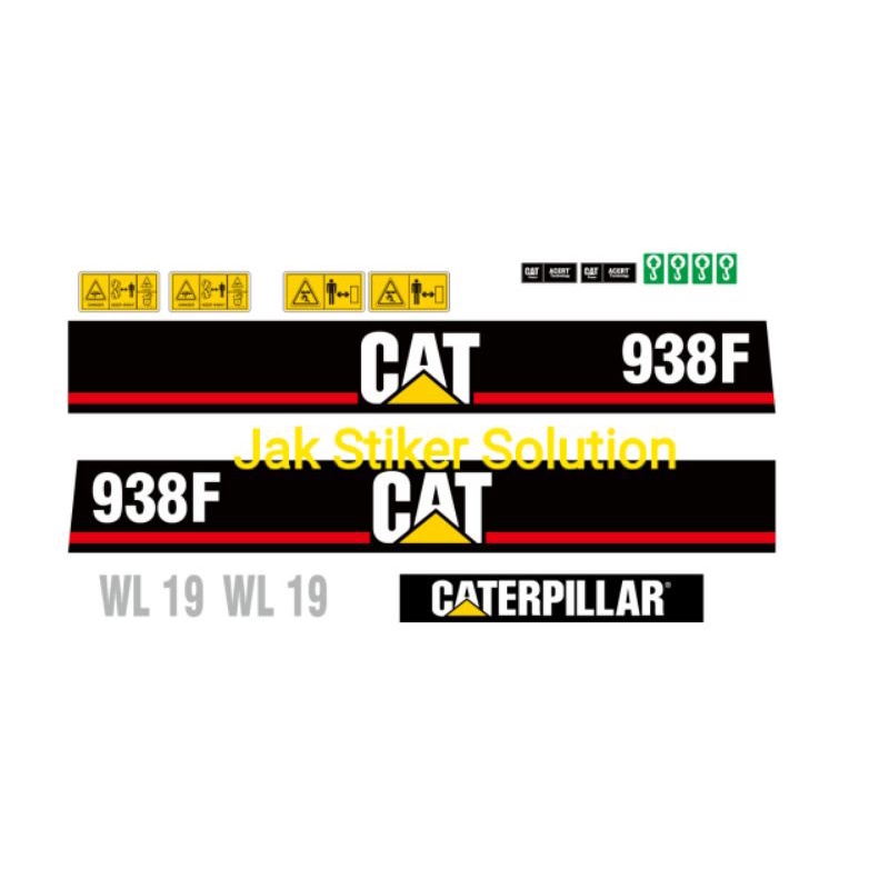 Jual Stiker Wheel Loader Caterpillar Cat 938F Sticker Alat Berat ...