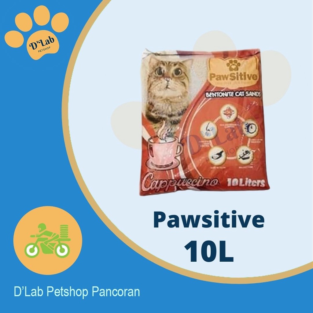 Jual 10L PAWSITIVE Pasir Kucing Gumpal Wangi Catsand 10 L | Shopee ...