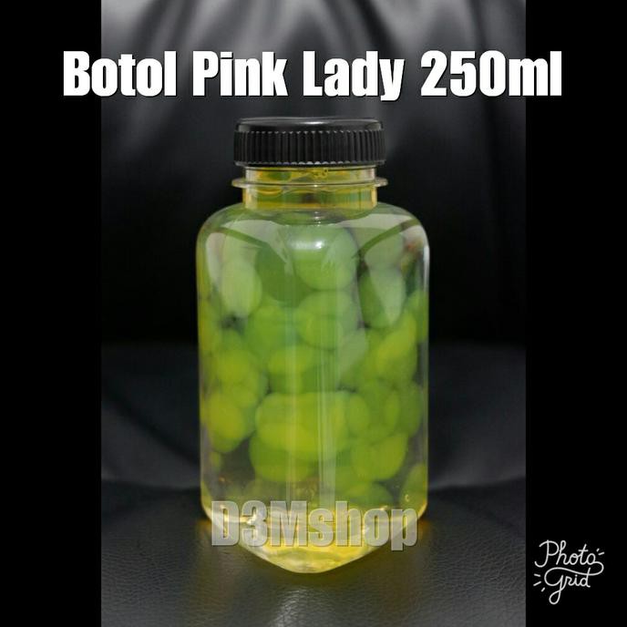 Jual BOTOL PLASTIK PET PINK LADY / SEGITIGA 250ML - PUTIH | Shopee ...