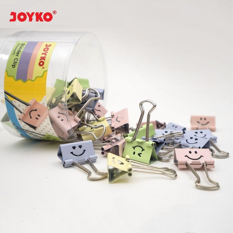 Jual Binder Clip / Klip Penjepit kertas Smiley Lucu 111FC2 Joyko ...
