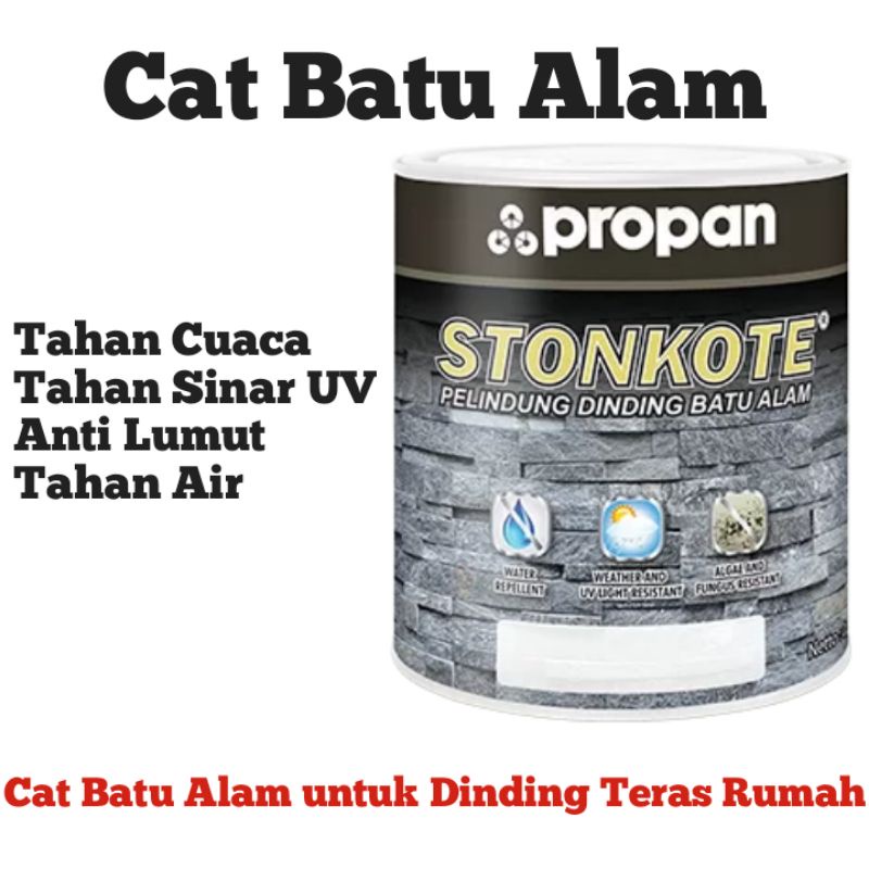 Jual Cat Batu Alam Propan Stonekote 1 Kg | Shopee Indonesia
