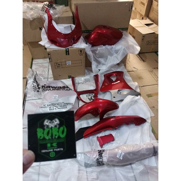 Jual Fullset cover body fering Ninja RR old merah maron marun original ...