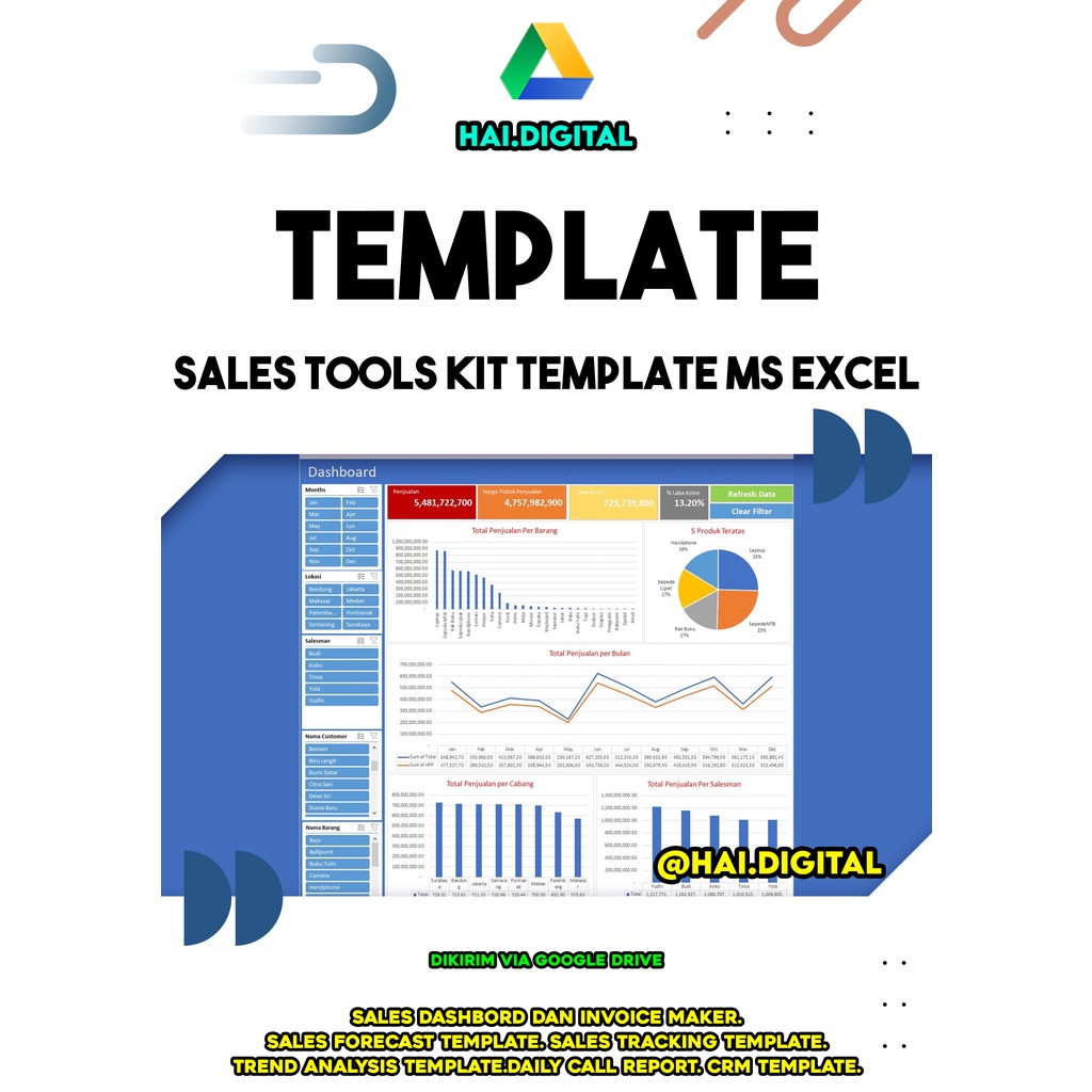 Jual Sales Tools Kit Template Ms Excel | Shopee Indonesia