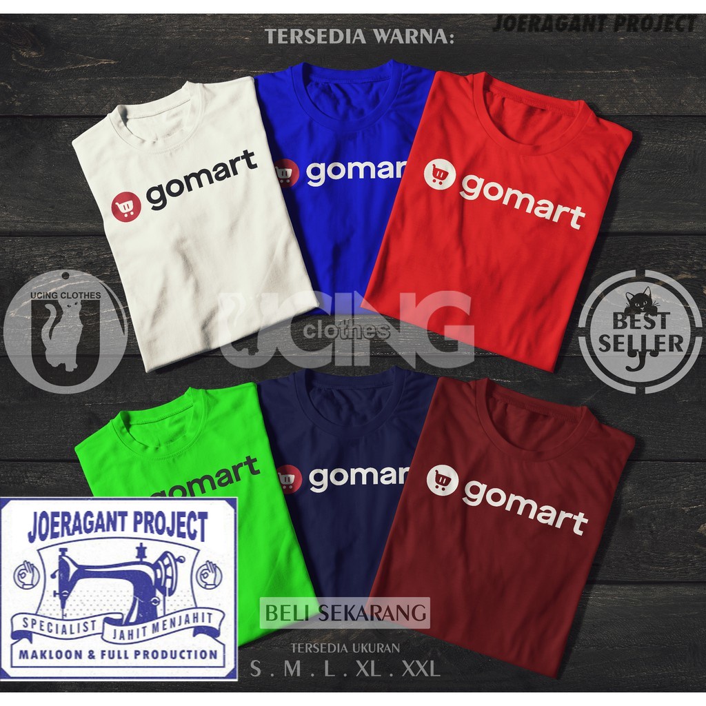 Jual Kaos Baju gomart GO MART Logo Baru Kaos Perusahaan Gojek JP ...