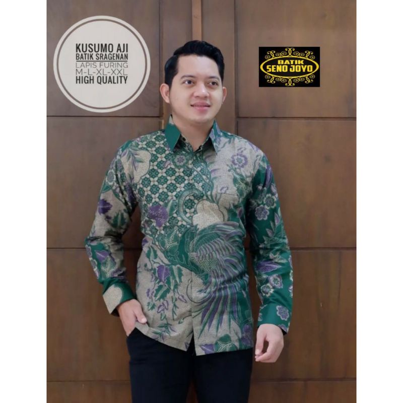 Jual Batik Pria Kusumo Aji Lengan Panjang Lapis Furing Reguler Fit | Shopee Indonesia