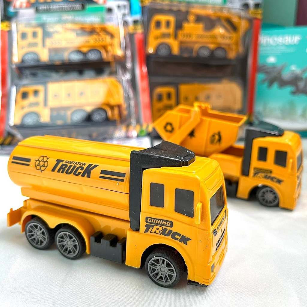 Jual MAINAN MOBIL TRUCK KUNING ISI 2 MAINAN PREMIUM MOBIL PULL BACK ...