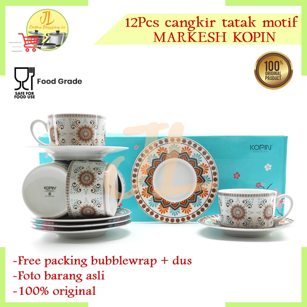 Jual Cangkir teh 6 pasang motif MARAKESH KPB-02 KOPIN / coffee set ...