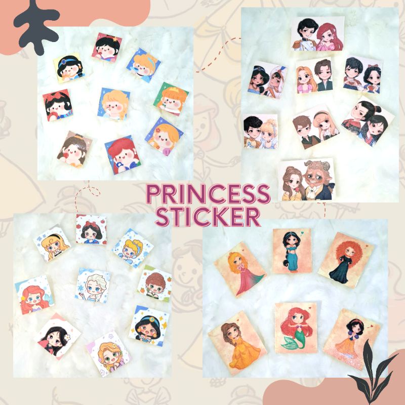 Jual Sticker Set Disney Princess Planner DIY Frozen Snow White Jasmine ...