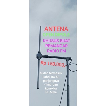 Jual ANTENA OPEN DIPOLE KHUSUS PEMANCAR FM | Shopee Indonesia