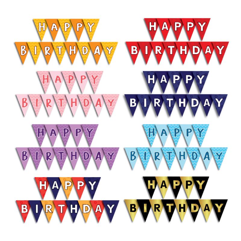 Jual BANNER HAPPY BIRTHDAY POLOS DEKORASI ULTAH ULANG TAHUN PINK MERAH ...