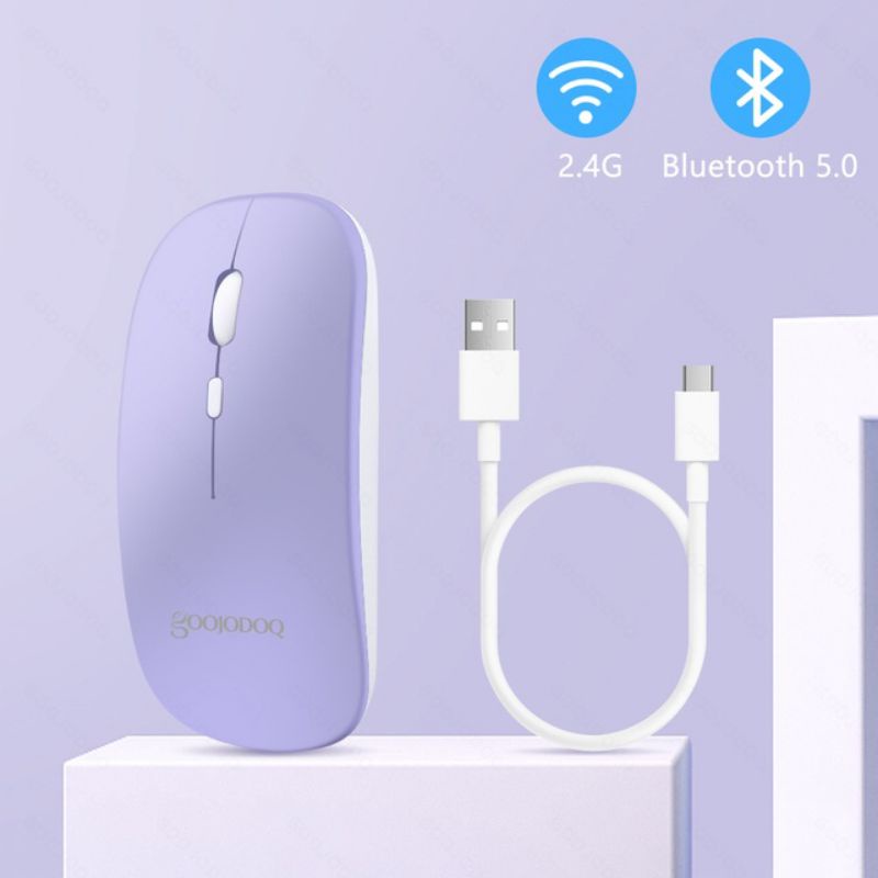 Jual Goojodoq M02 Mouse 2in1 Bluetooth & Wireless Dual Mode 2.4Ghz ...