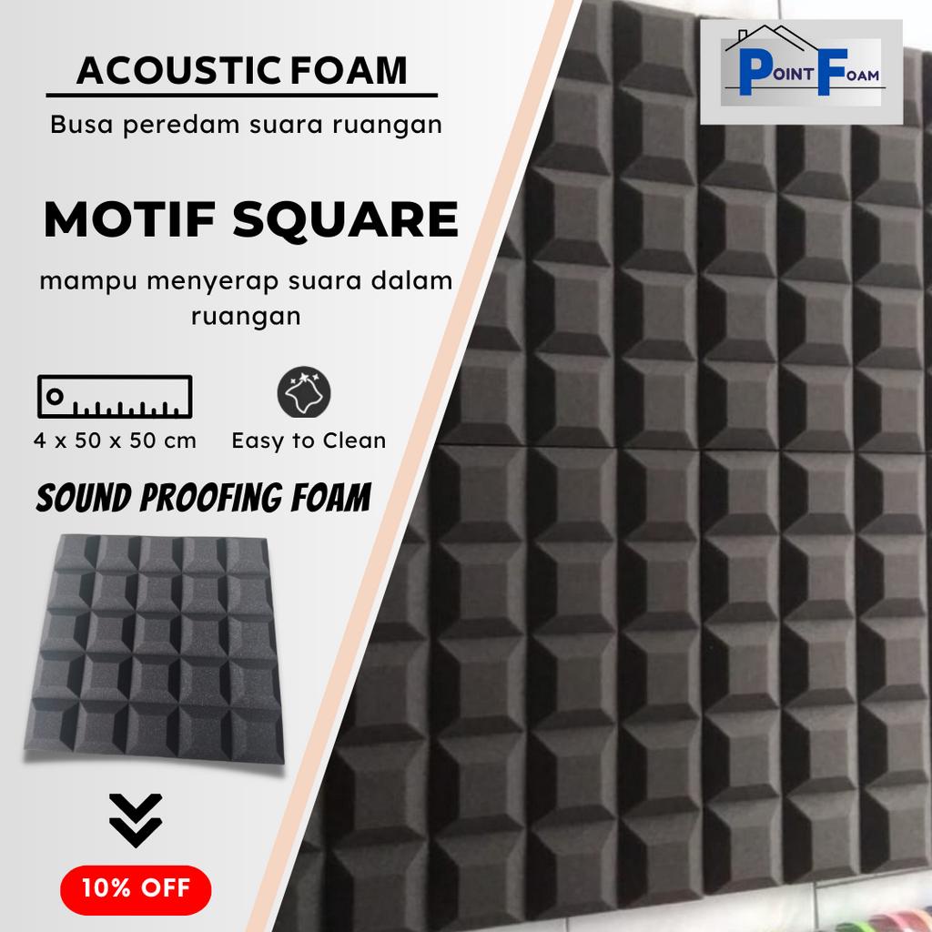 Jual Busa Peredam Suara Ruangan Motif Square Ukuran 4x50x50 Peredam ...
