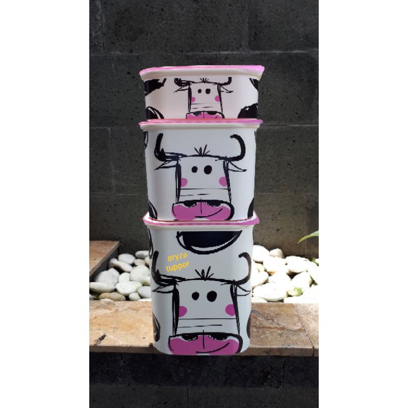 Jual Toples Tupperware Moo Moo Baseline Set | Shopee Indonesia