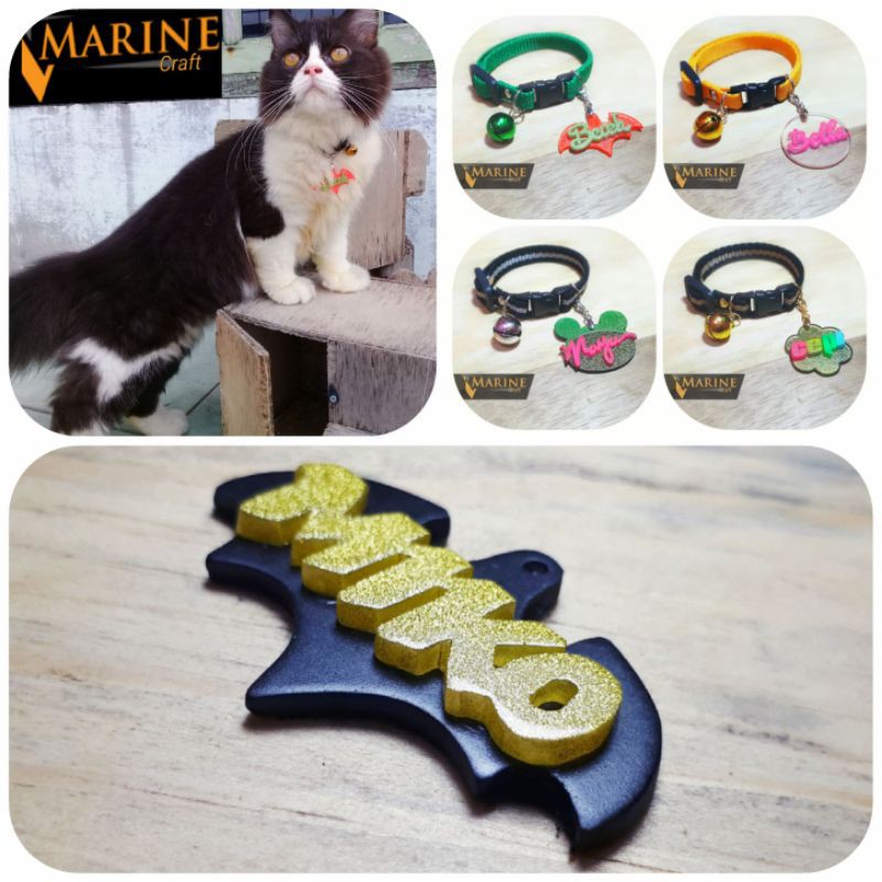 Jual kalung kucing name tag custom tali webbing | kucing | kelinci ...