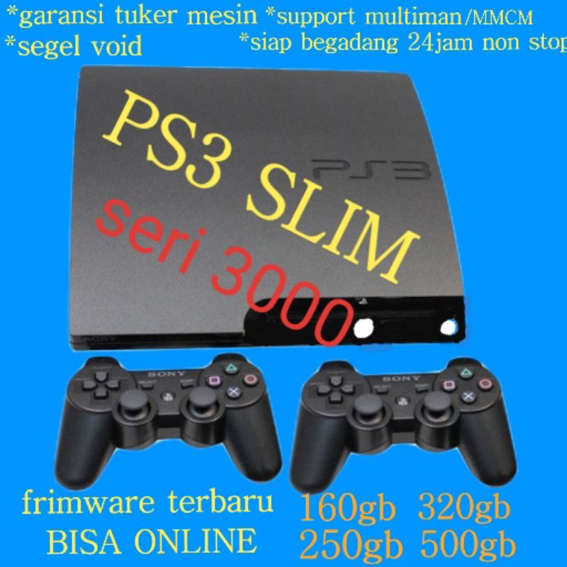 Jual PS3 OFW SERI 3000 HARDIS160 ,250,320,500I +2STIK | Shopee Indonesia