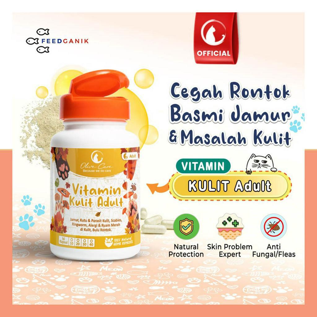 Jual OLIVE CARE Vitamin Kucing KULIT ADULT ( Harga per kapsul ) | Obat ...